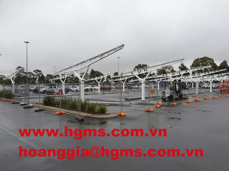 Thi Công Nhà Để Xe Bằng Khung Thép Tiền Chế Bạt Căng | Mái Che Bạt căng Mái bạt căng Kiến Trúc ...